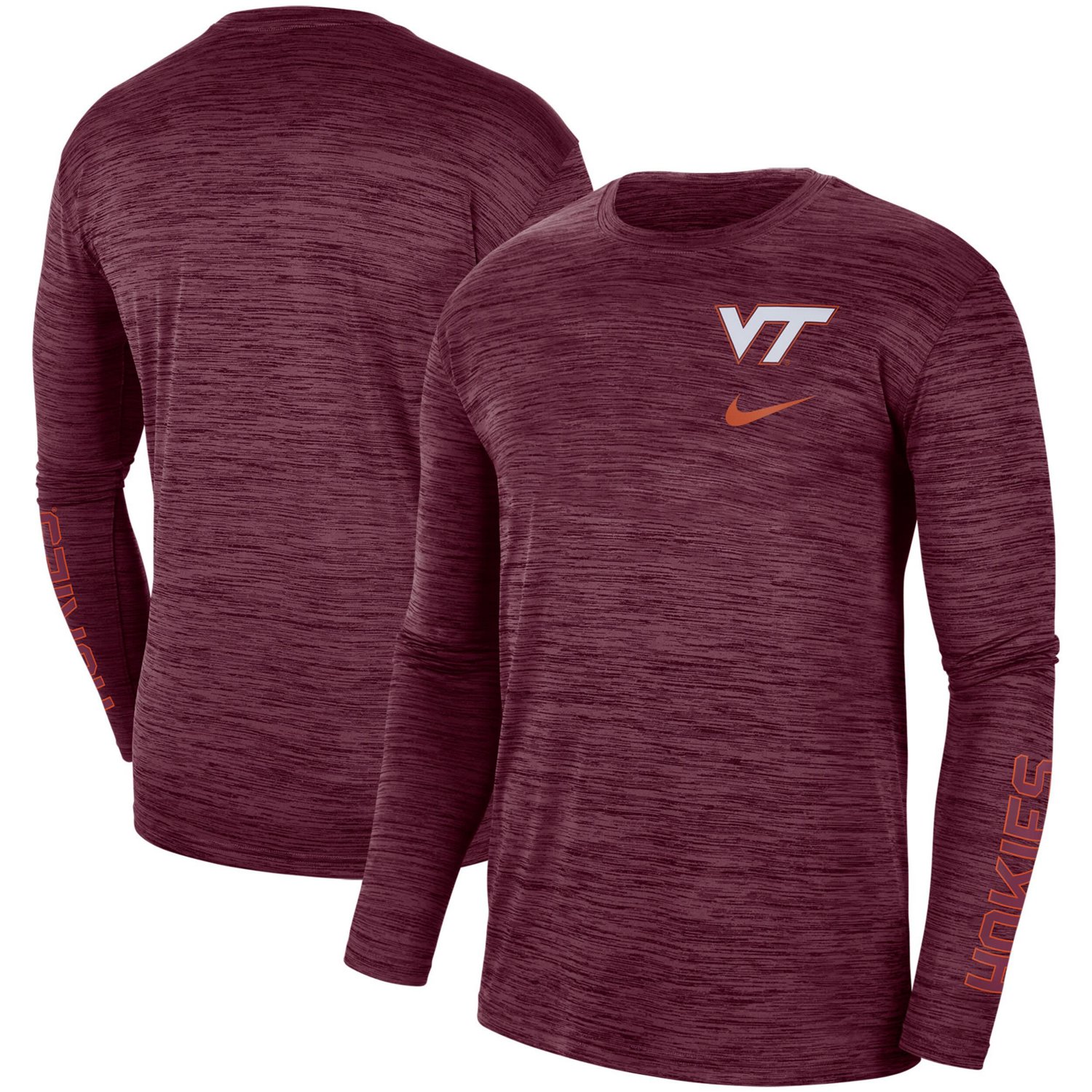Nike Virginia Tech Hokies Velocity Legend Team Performance Long Sleeve ...