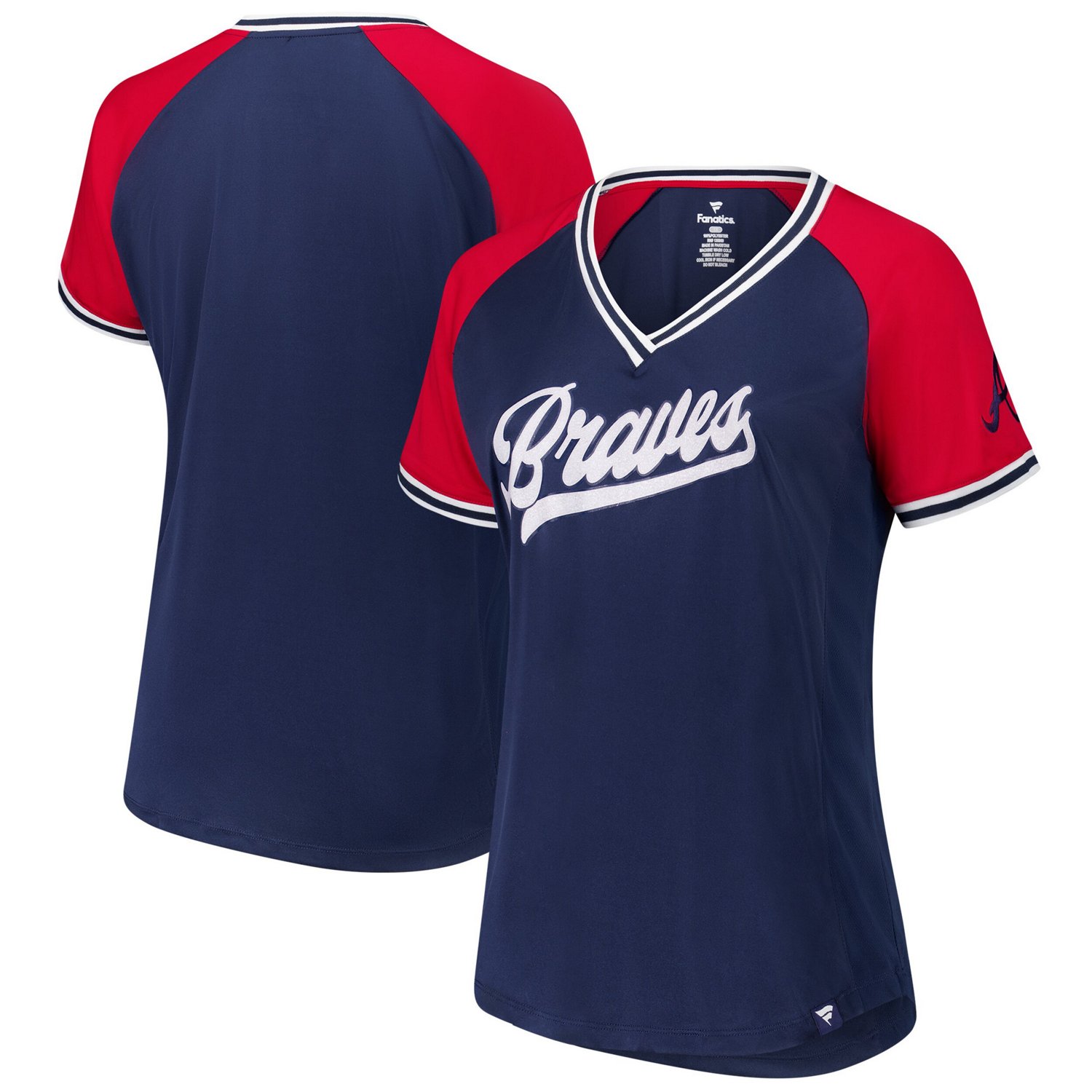 Profile Atlanta Braves Plus Size Crossover V-Neck T-Shirt | Academy