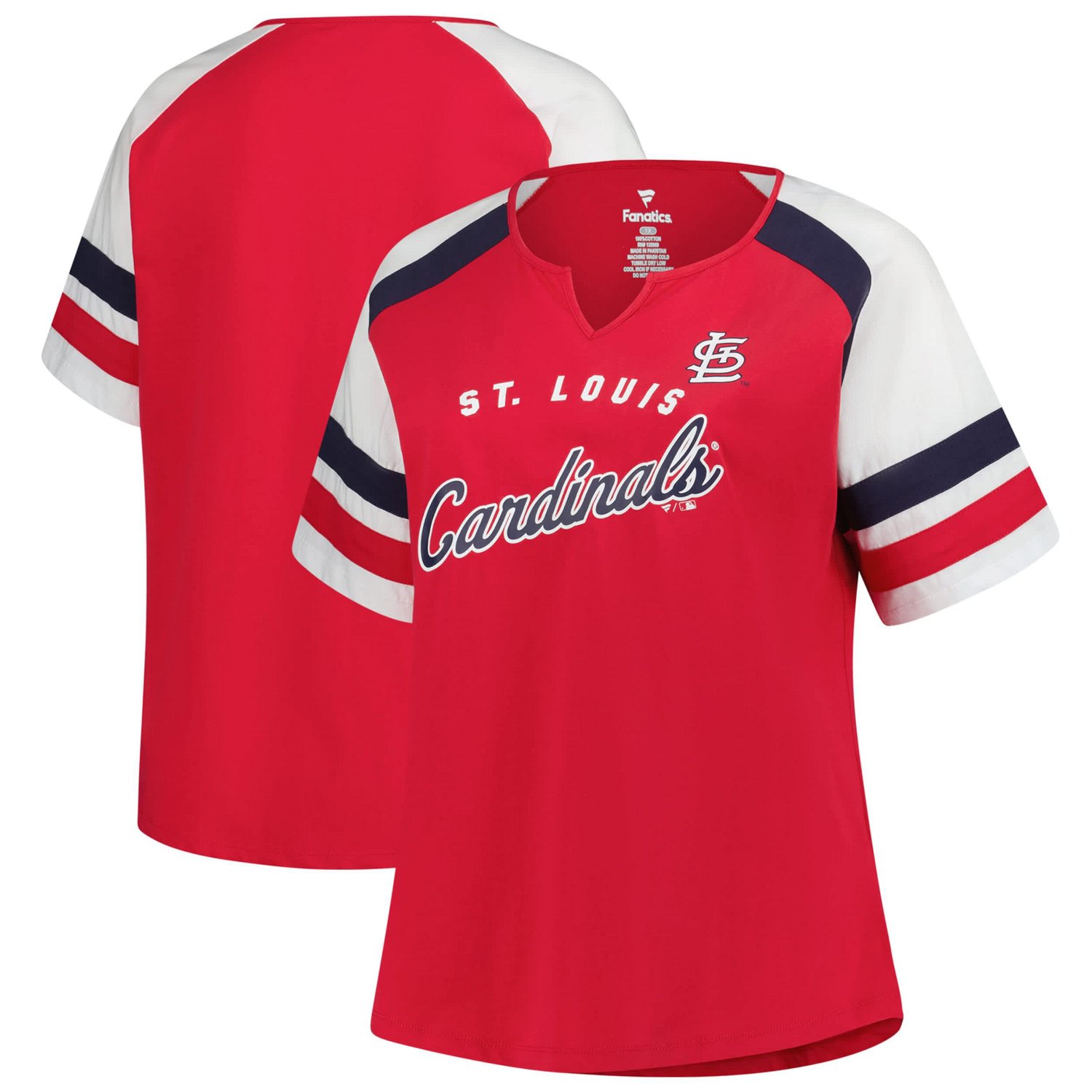 Profile St Louis Cardinals Plus Sized Arched Notch Neck T-Shirt | Academy