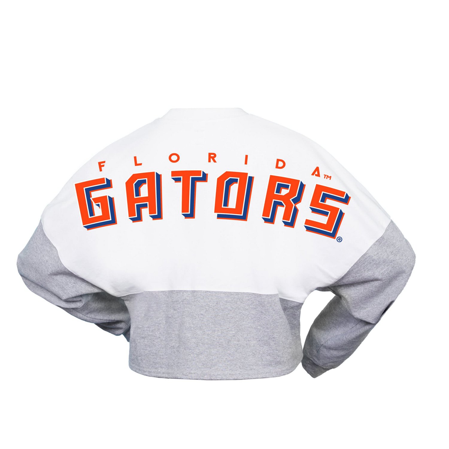 Spirit Jersey Florida Gators Heather Block Cropped Long Sleeve Jersey T ...