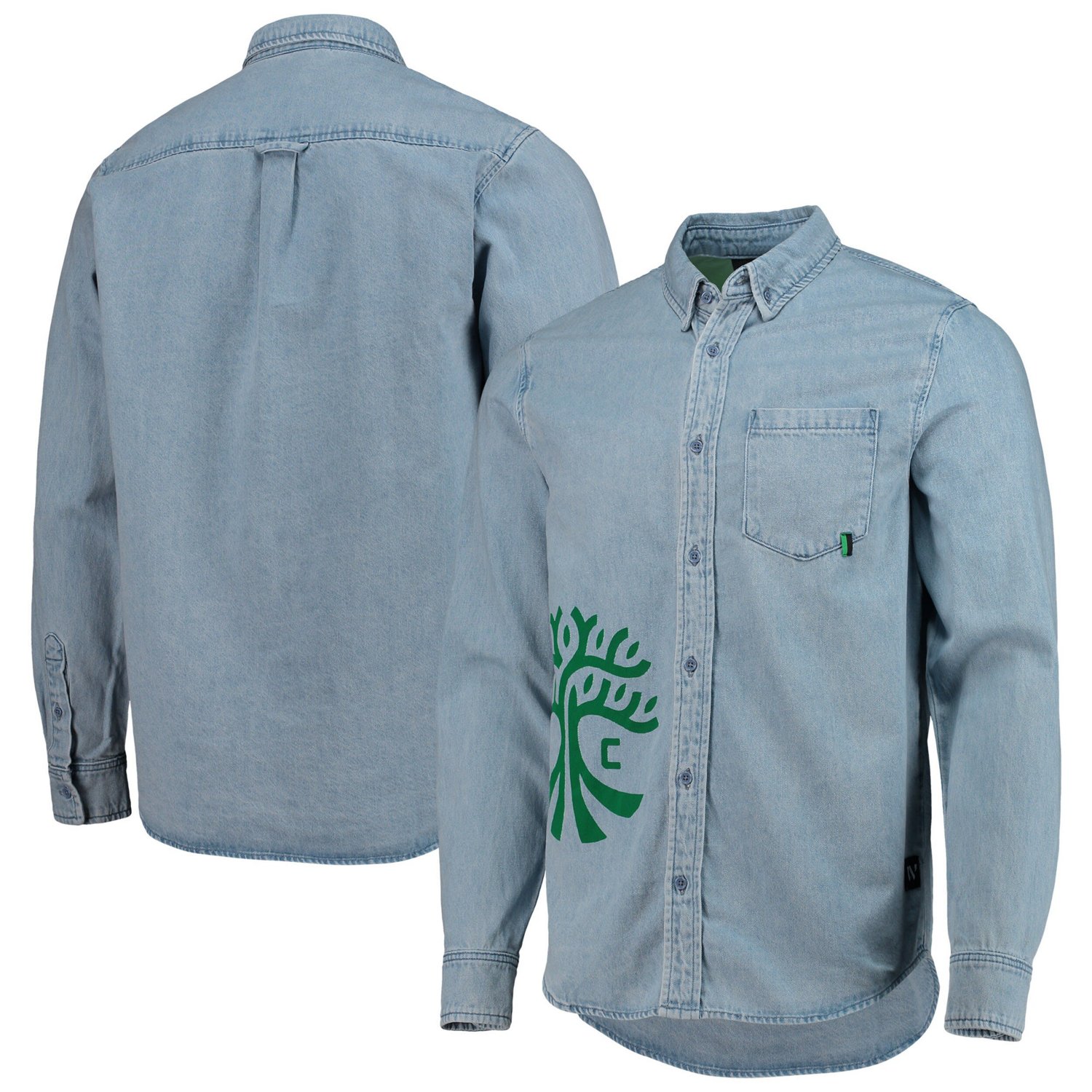 The Wild Collective Austin FC Denim Button-Down Long Sleeve Shirt | Academy