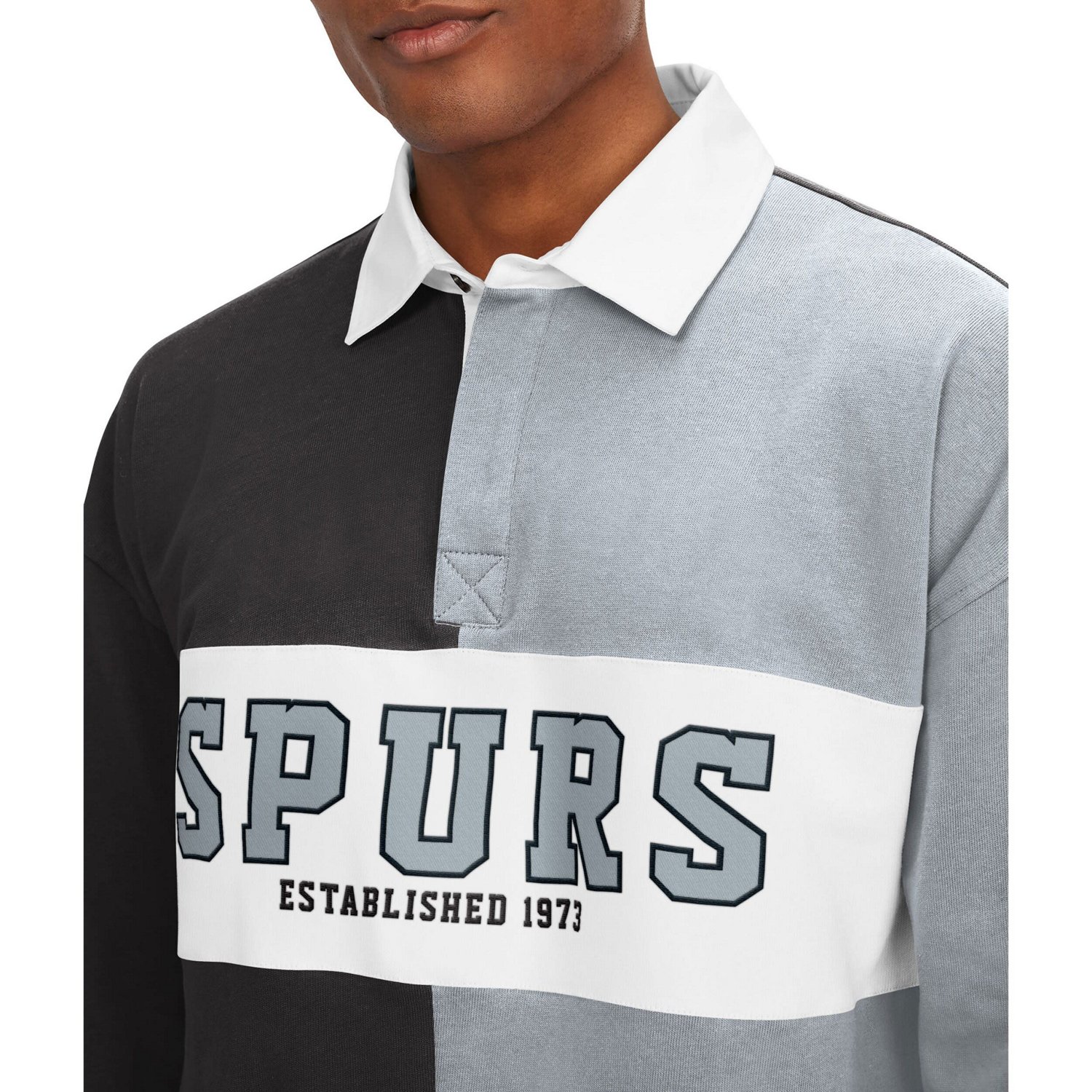 Tommy Jeans /Gray San Antonio Spurs Ronnie Rugby Long Sleeve T-Shirt ...