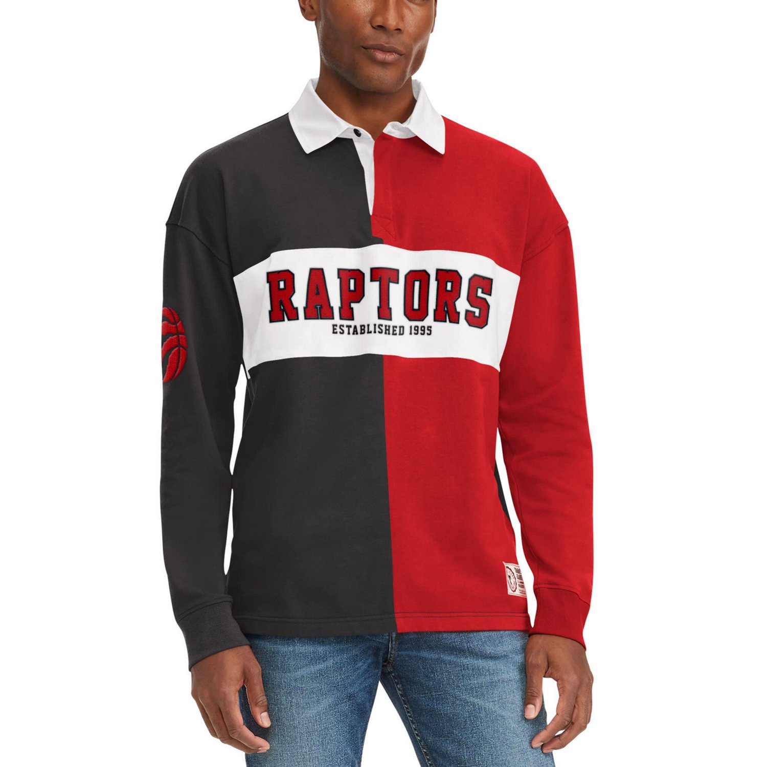Tommy Jeans /Red Toronto Raptors Ronnie Rugby Long Sleeve T-Shirt | Academy