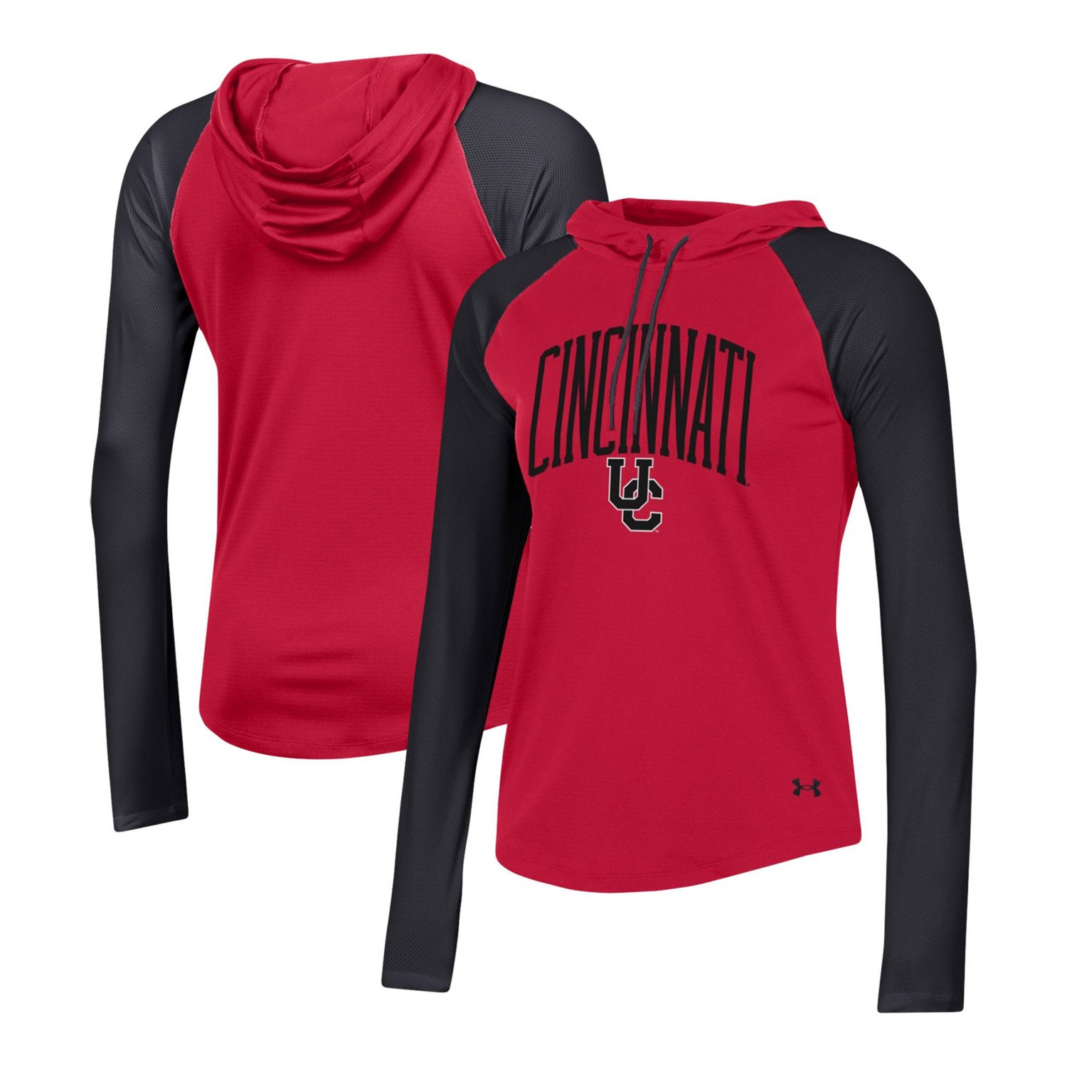 Under Armour Cincinnati Bearcats Gameday Mesh Performance Raglan Hooded ...