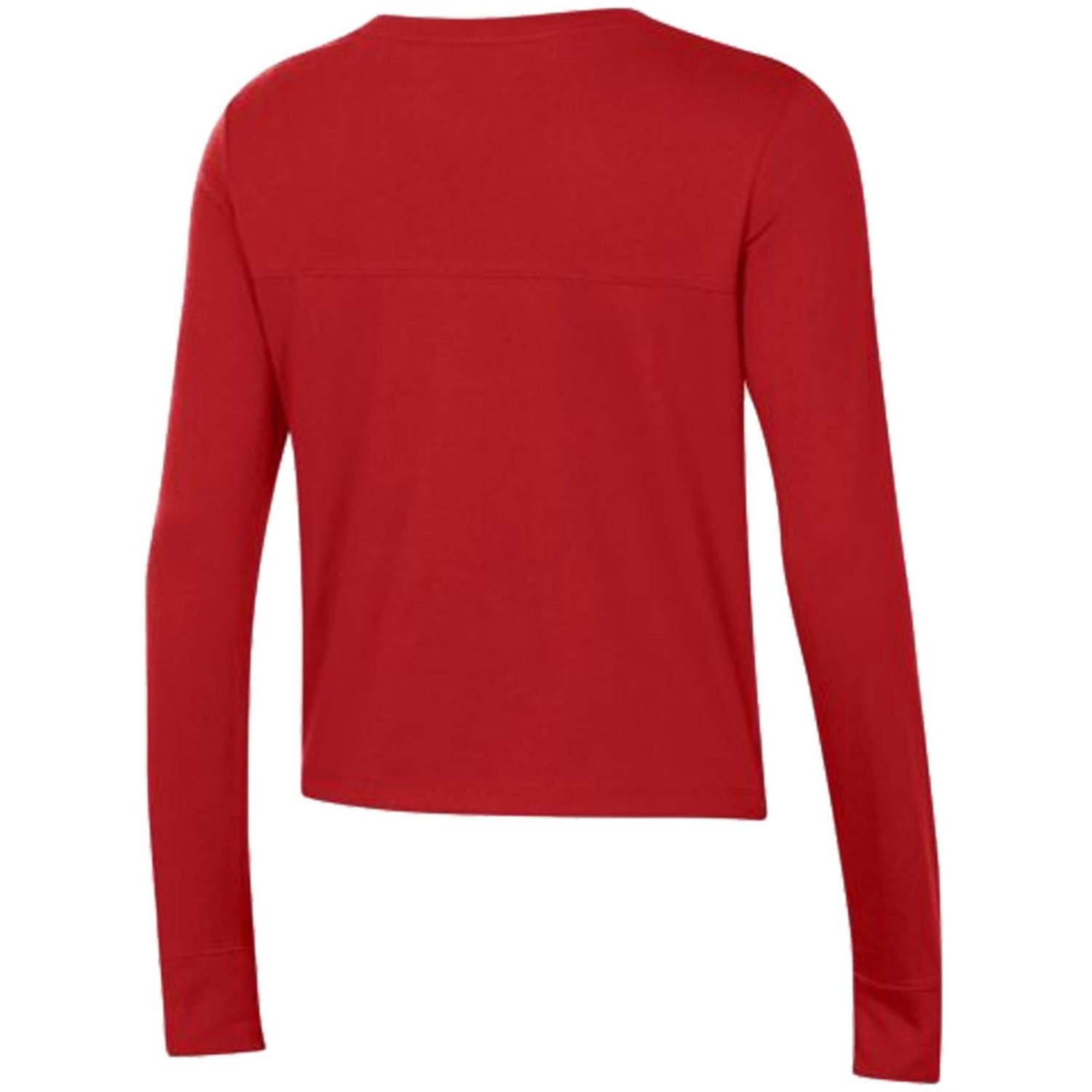 Under Armour Wisconsin Badgers Vault Cropped Long Sleeve T-Shirt | Academy