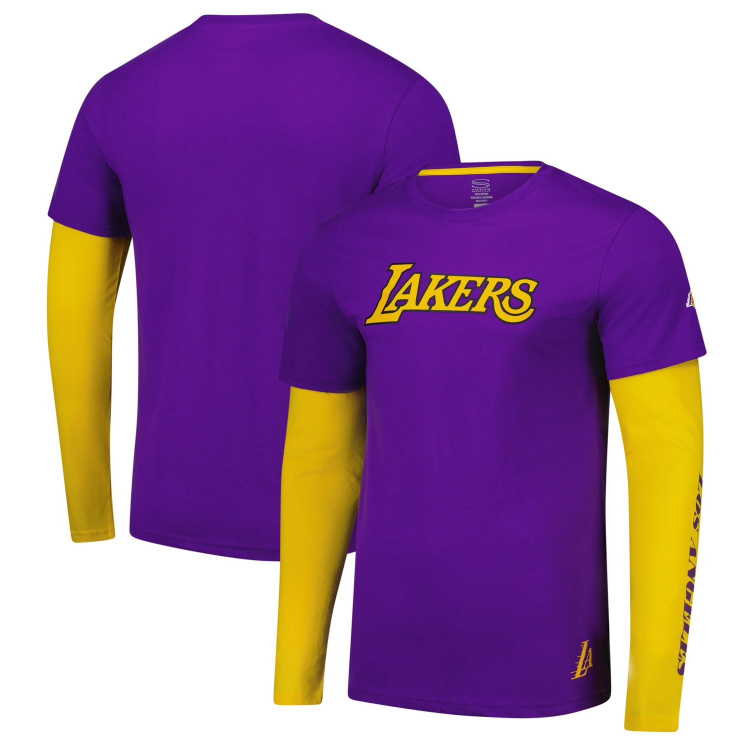 Unisex Stadium Essentials Los Angeles Lakers Spectator 2fer Long Sleeve ...