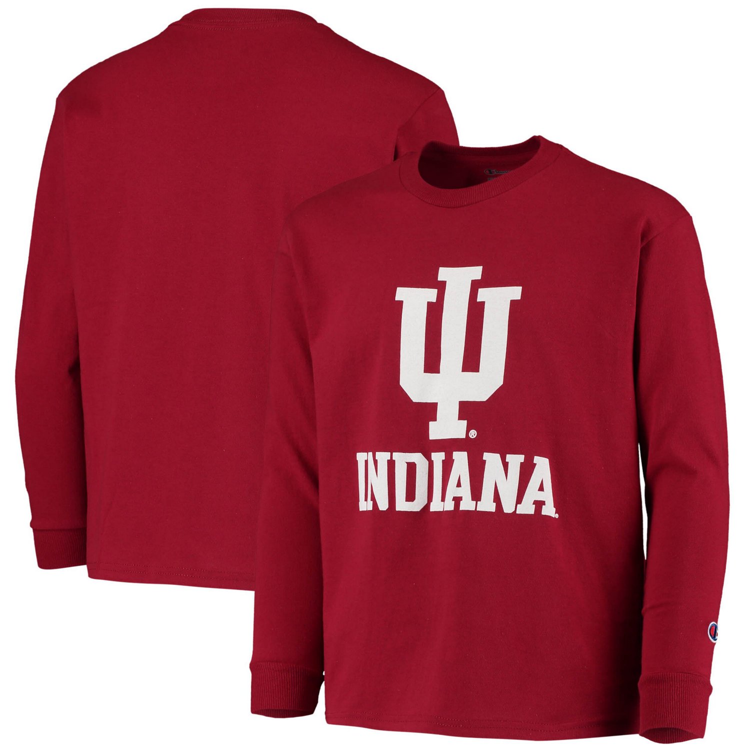 Youth Champion Indiana Hoosiers Lockup Long Sleeve T-Shirt | Academy