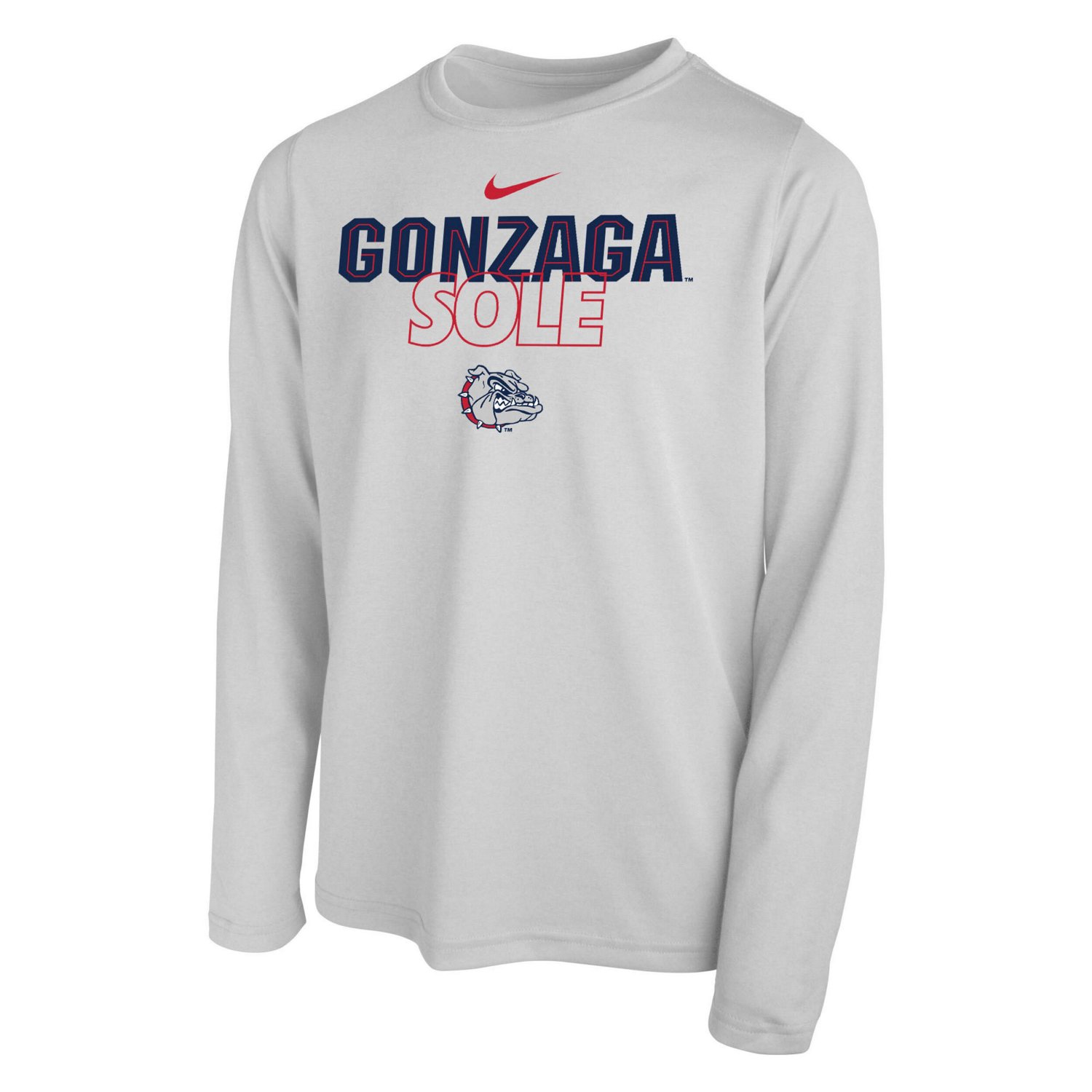 Youth Nike Gonzaga Bulldogs 2023 On Court Sole Bench T-Shirt | Academy