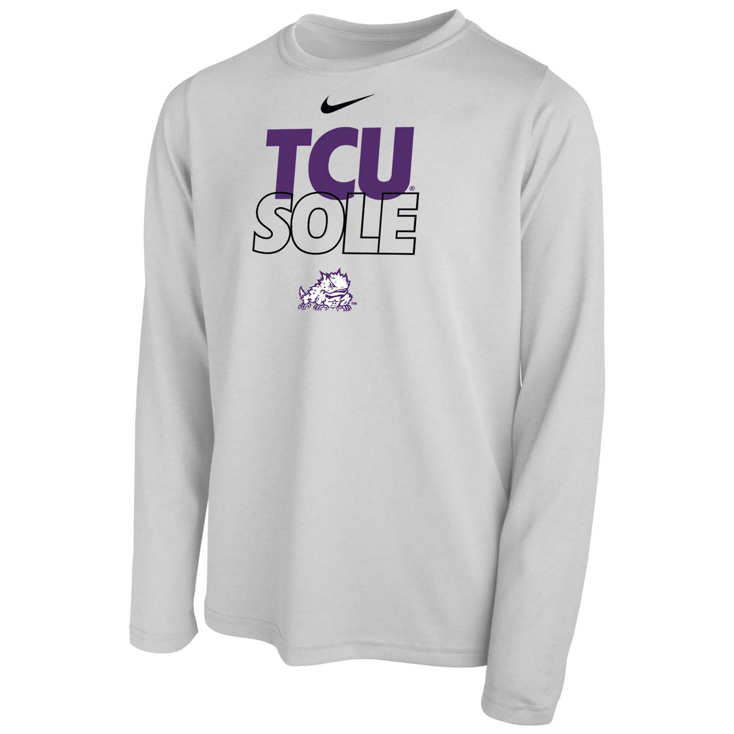 Youth Nike TCU Horned Frogs 2023 On Court Sole Bench T-Shirt | Academy