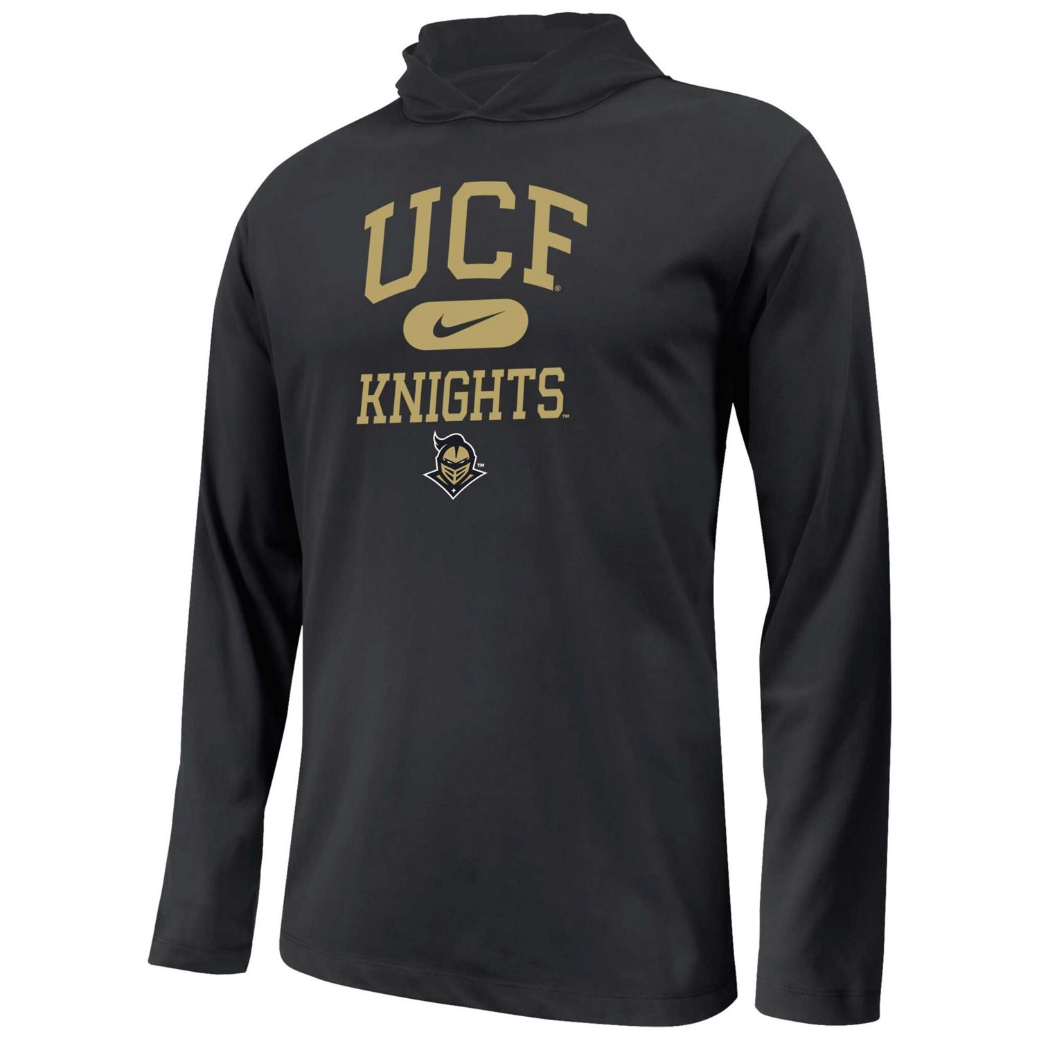 Youth Nike UCF Knights Stacked Logo Hoodie Long Sleeve T-Shirt | Academy