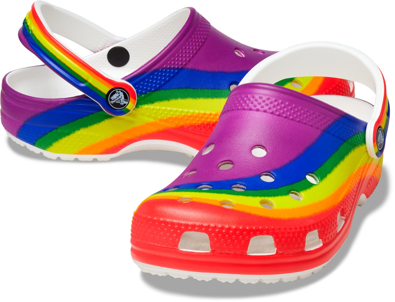 Crocs Adults' Classic Rainbow Dye Clogs | Academy