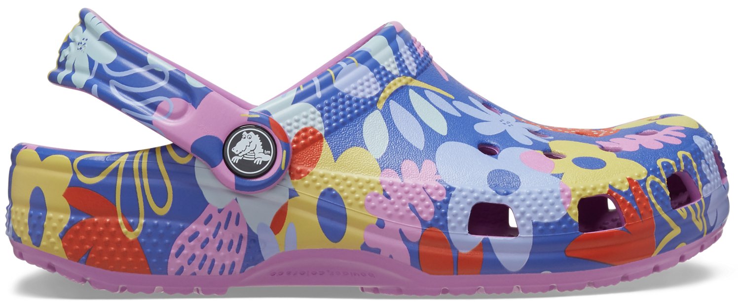 Crocs Girls' 4-7 Classic Printed Floral Clogs | Academy