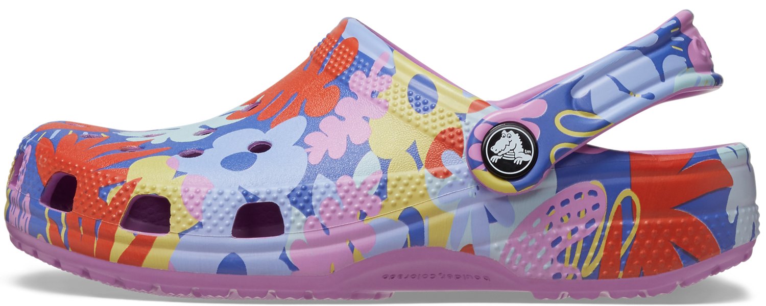 Crocs Girls' 4-7 Classic Printed Floral Clogs | Academy