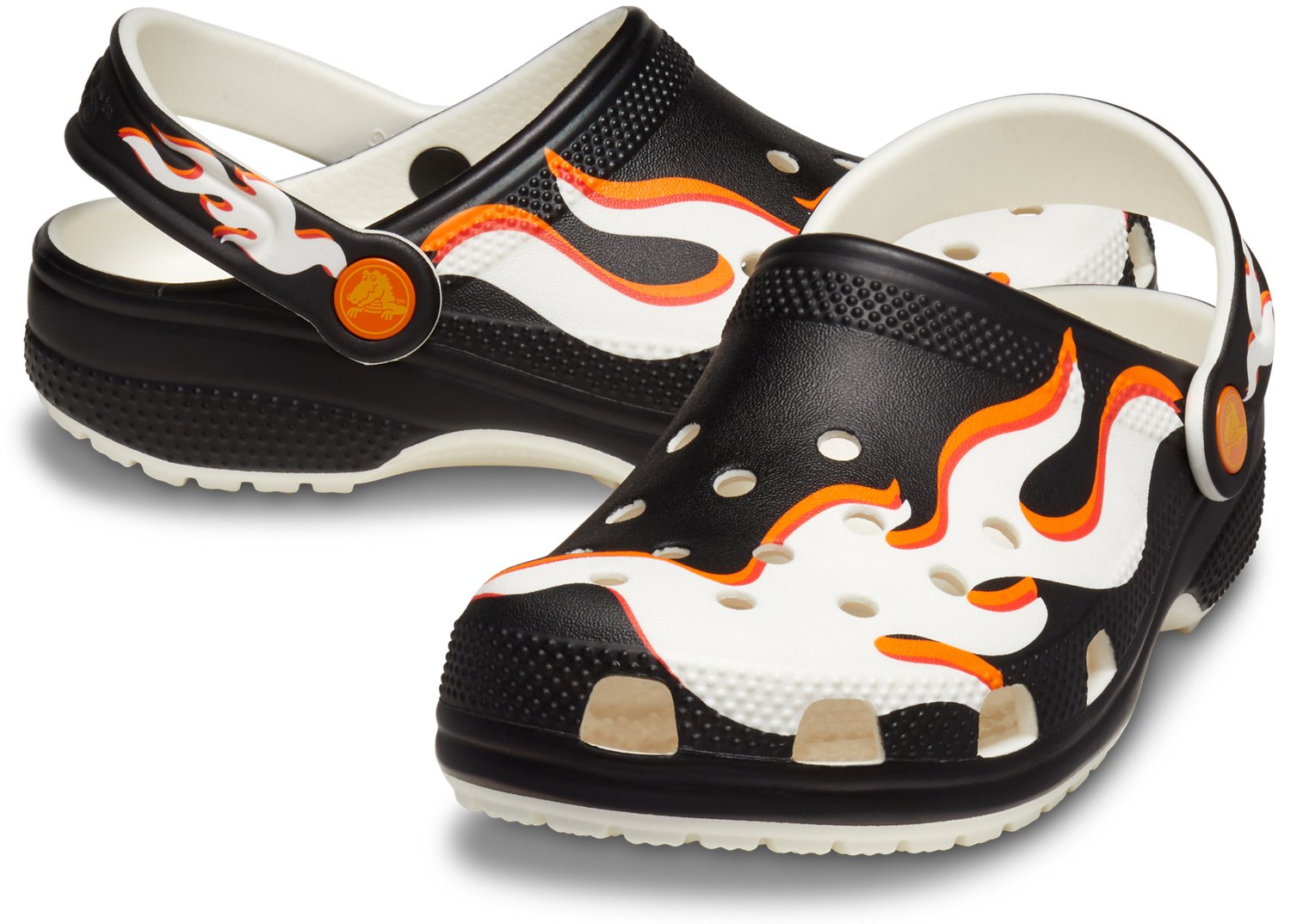 Crocs Kids' Classic Graphic Glow Flame Clogs | Academy