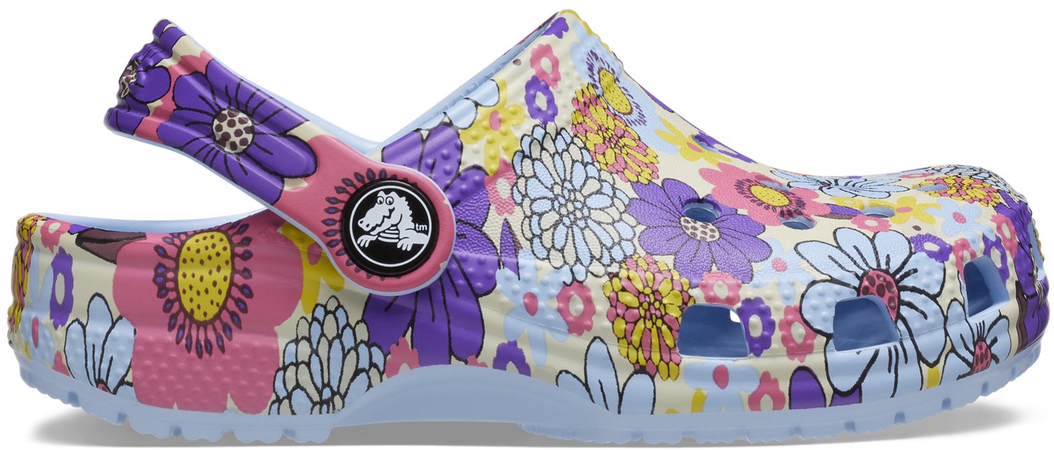Crocs Kids' Classic Retro Floral PSGS Clogs | Academy