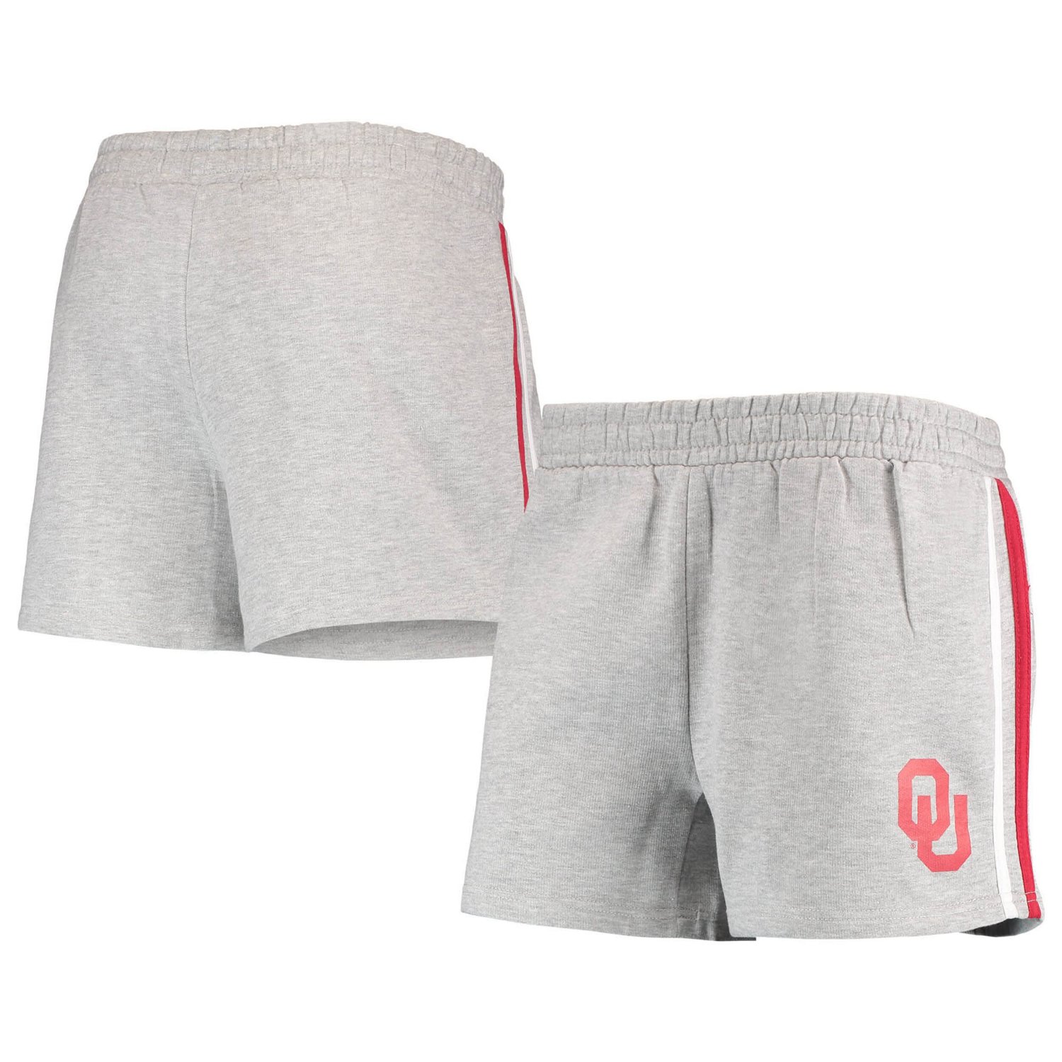 Heathered Gray Oklahoma Sooners Plus Size 2-Stripes Shorts | Academy