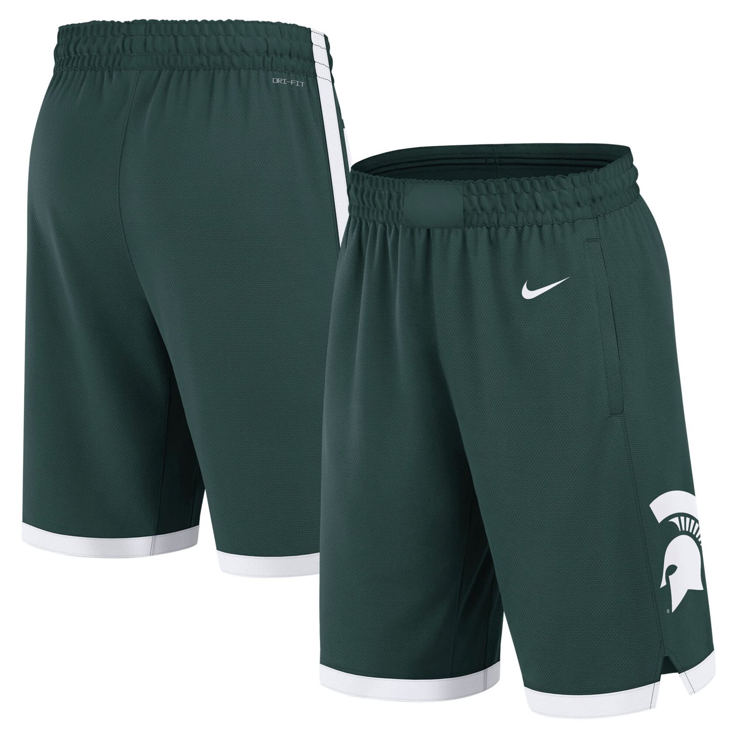 Nike Michigan State Spartans Road Replica Performance Basketball Shorts ...