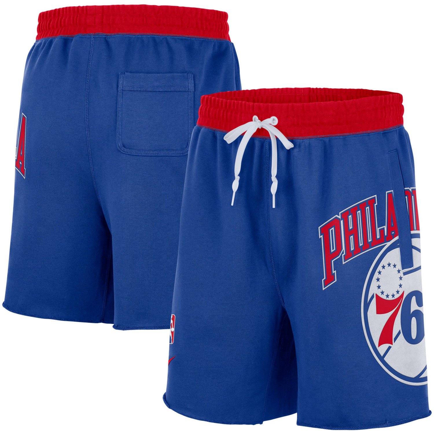 Nike Philadelphia 76ers 75th Anniversary Courtside Fleece Shorts | Academy