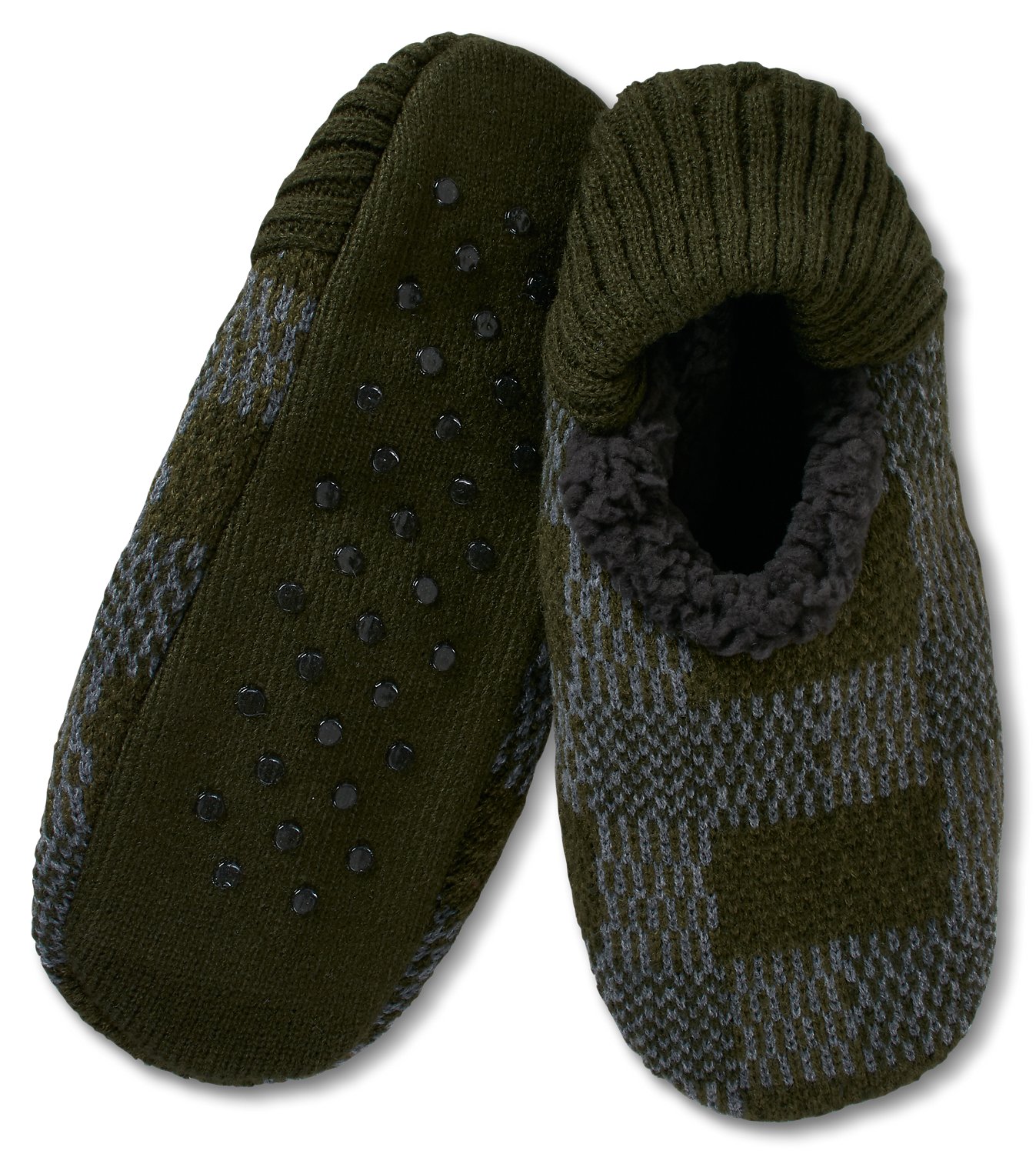 Magellan Outdoors Men's Uff Plaid Green Slippers | Academy
