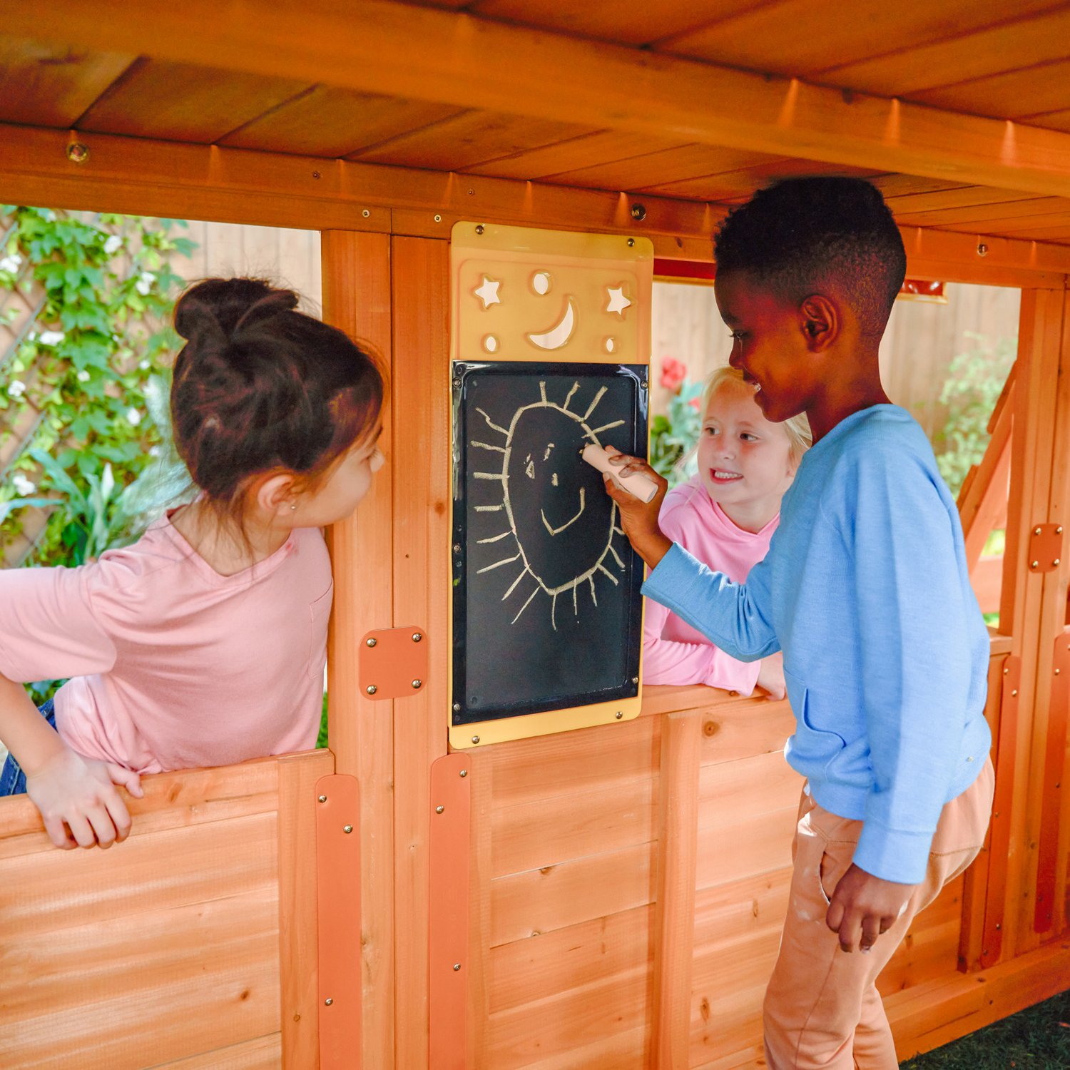 KidKraft Atlas Point Wooden Outdoor Swing Set/Playset | Academy