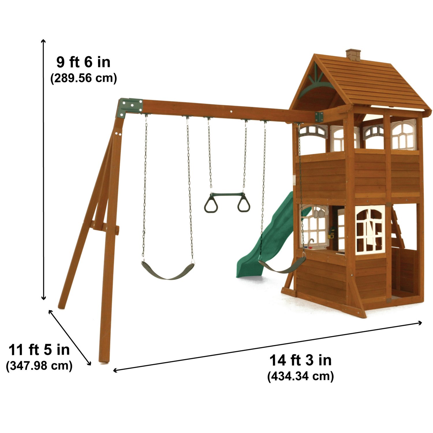 KidKraft Kennedy Springs Wooden Swing Set | Academy