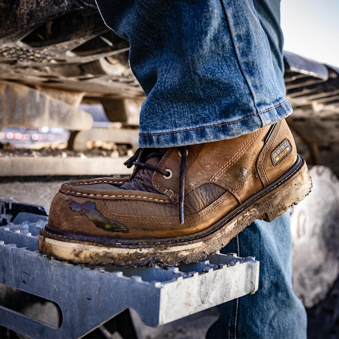 Ariat Men's Rebar Wedge Moc Toe WP CT 6 in Work Boots | Academy