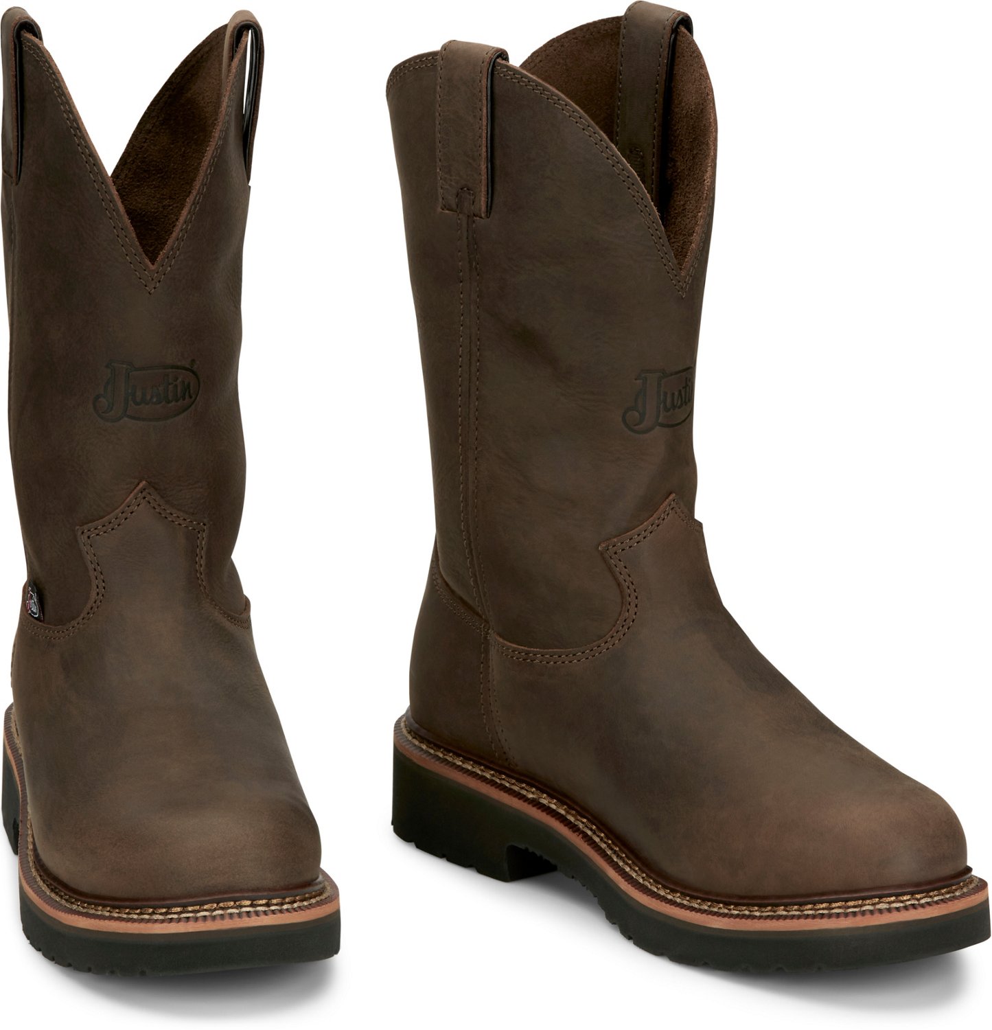 Justin Men's 10 in Carbide Pull-On Work Boots | Academy
