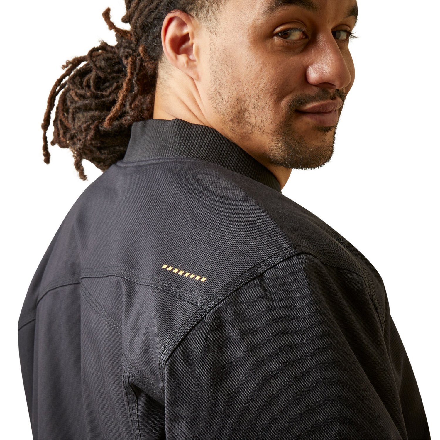 Ariat Mens Rebar Stretch Canvas Bomber Jacket Academy